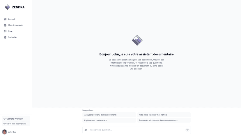 ZENDRA | Votre Assistant Documentaire Intelligent